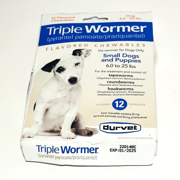 Durvet | Dog | Durvet 2 Pack Triple Wormer Tablets For Puppies And ...